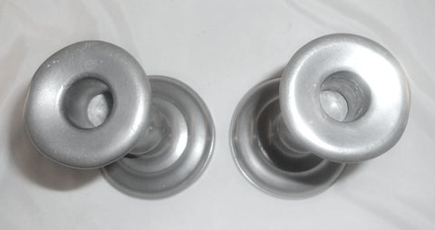 Pair Antique Pewter 7" Tall Candlesticks Roswell Gleason Dorchester MA ...