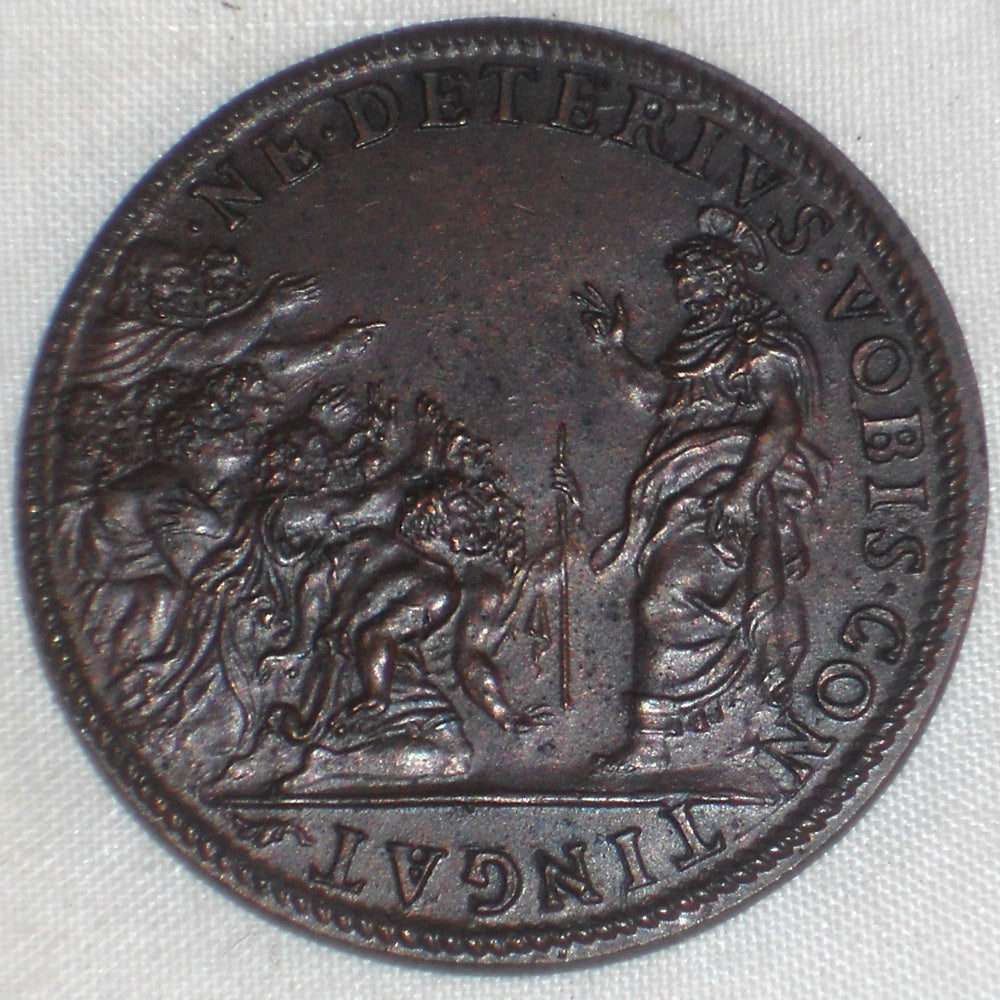 Papal State Bronze Medal Pope Paul IV Christ Healing the Many Sick G ...