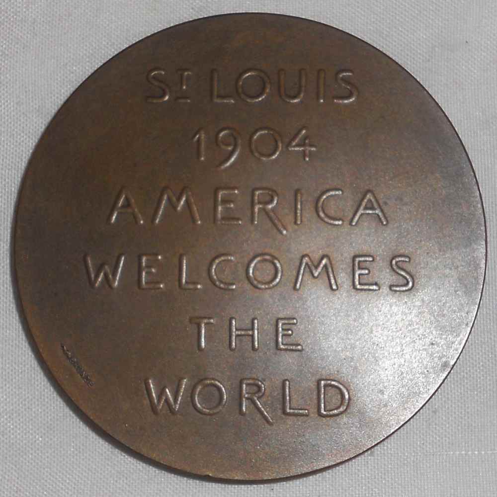 1904 Bronze Medal St. Louis World's Fair America Welcomes the World By ...