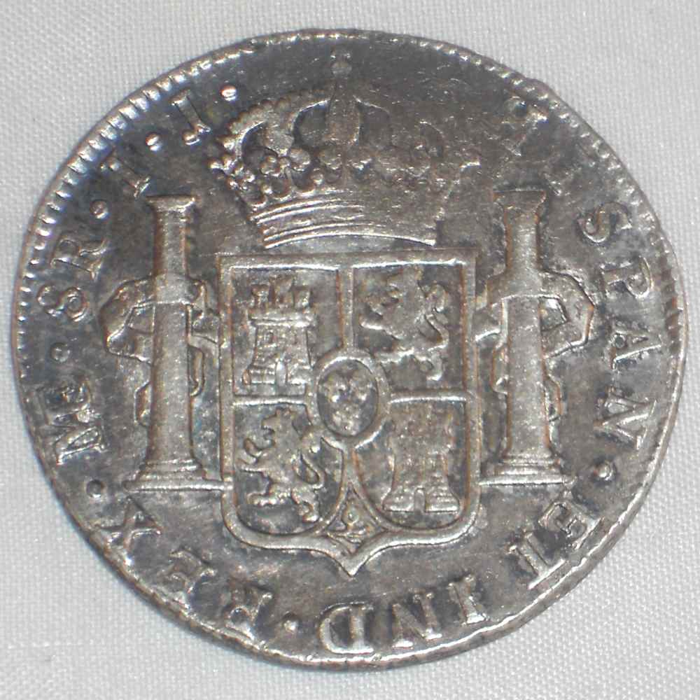 1800 Crown Size Peru Silver Coin Lima IJ Mint 8 Reales King Charles II ...