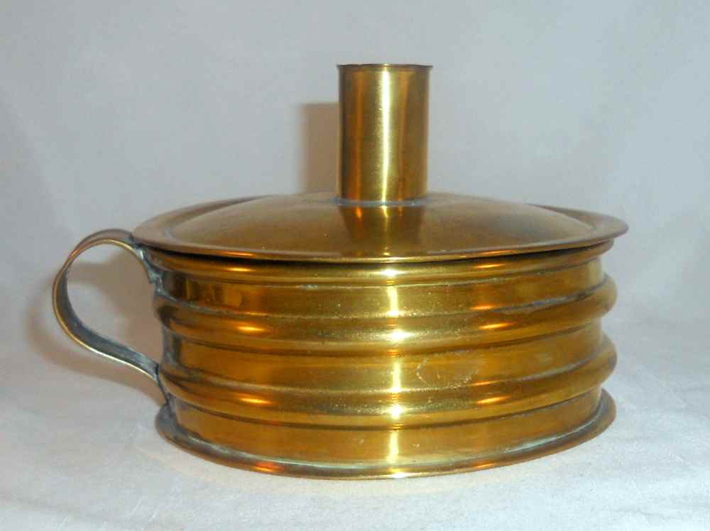 Antique Brass Tinder Box Candlestick Holder With Flint, Steel Strike ...