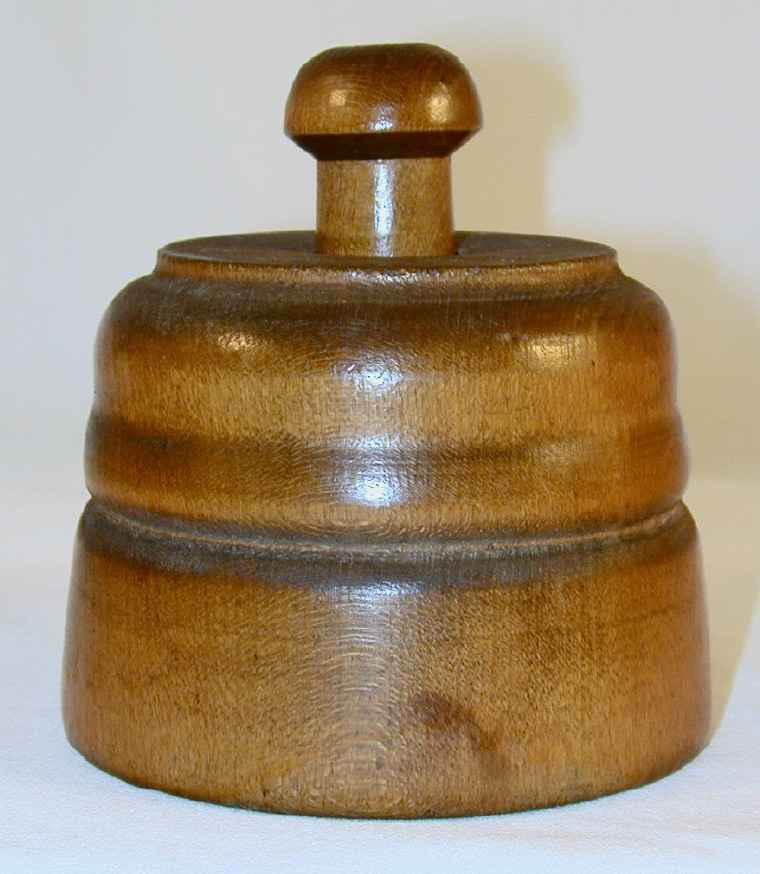 Antique Primitive Large Plunger Type Butter Mold Acorns and Leaf Decor ...