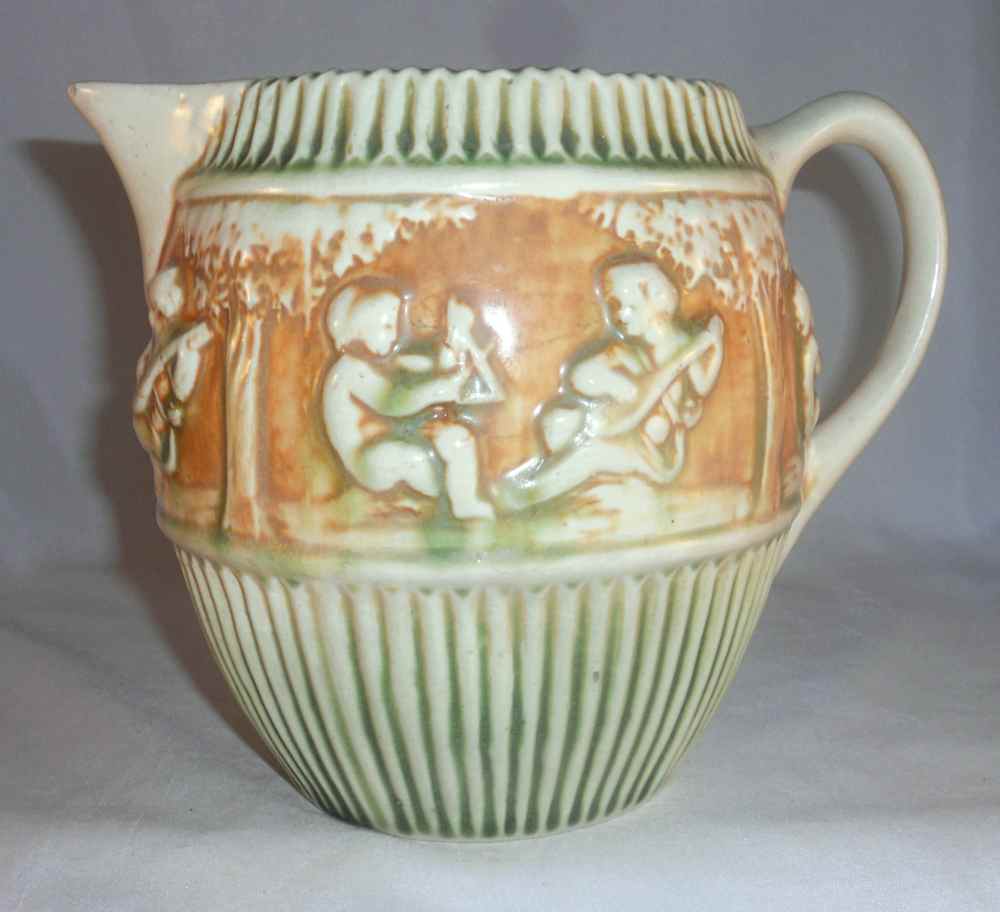 Beautiful Circa 1915 Roseville Pottery Donatello Pattern Six Inch Larg ...