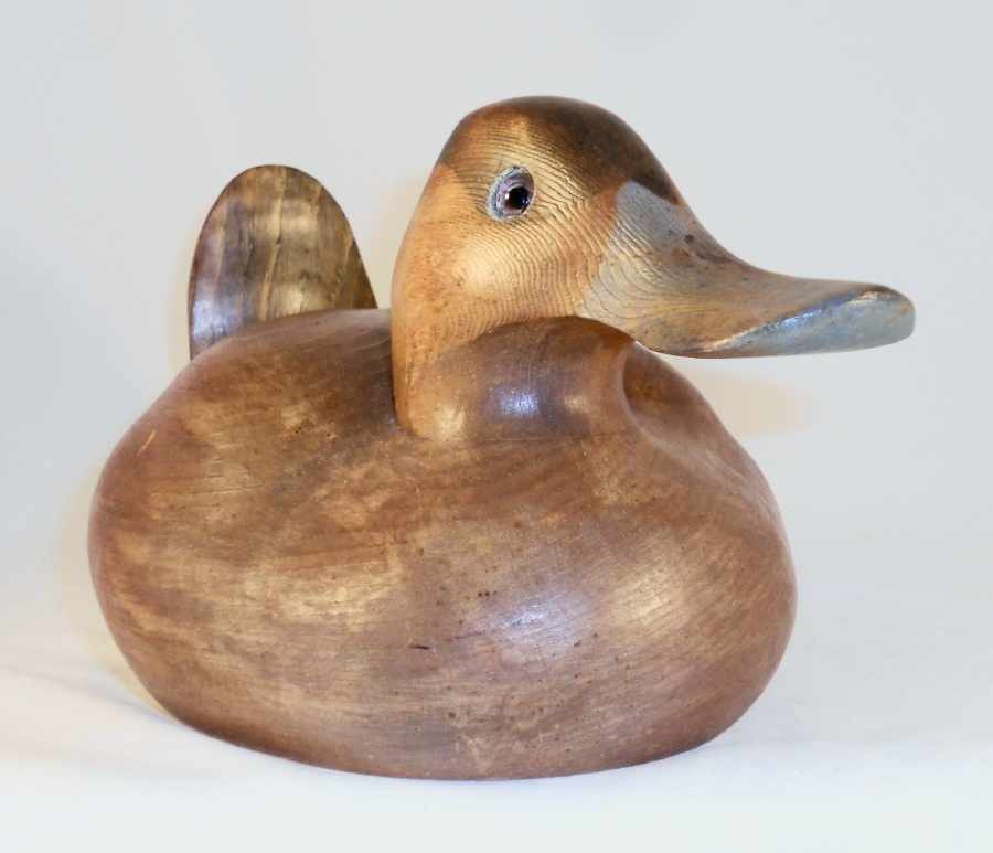 1982 Carved Wood Dux' Dekes Ruddy Duck Decoy By Jeff Duxbury Glass Eye ...