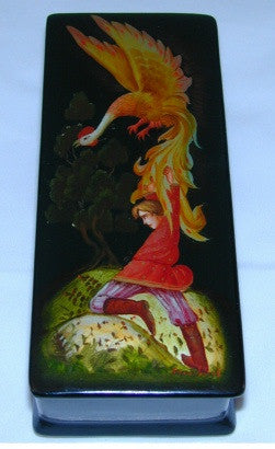 Fedoskino Russian Lacquer Box Prince Ivan and The Firebird Firebird ...