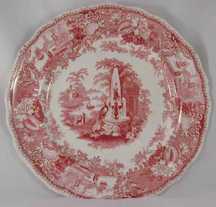 Mulberry Transferware Plate W Adams Pottery Staffordshire Grecian Font ...