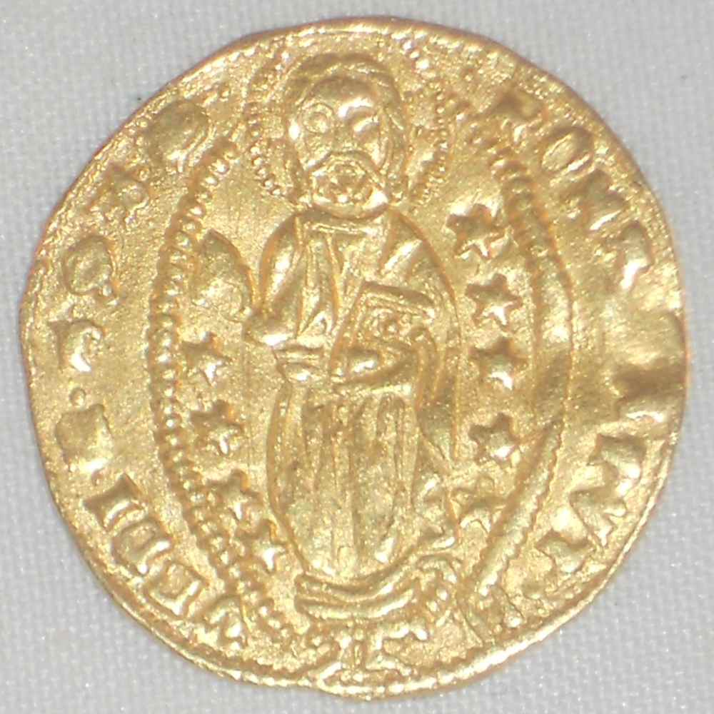 Rare 1350-1439 Papal State Gold Coin Venetian Type Zecchino Ducat Sena ...