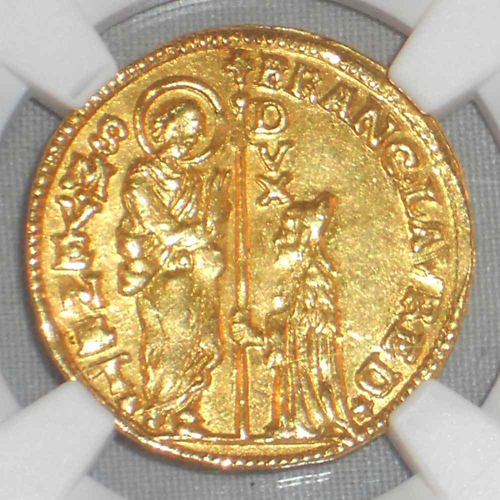 1752-62 Gold Coin Venice Italy Zecchino Ducat Francesco Loredano KM 61 ...