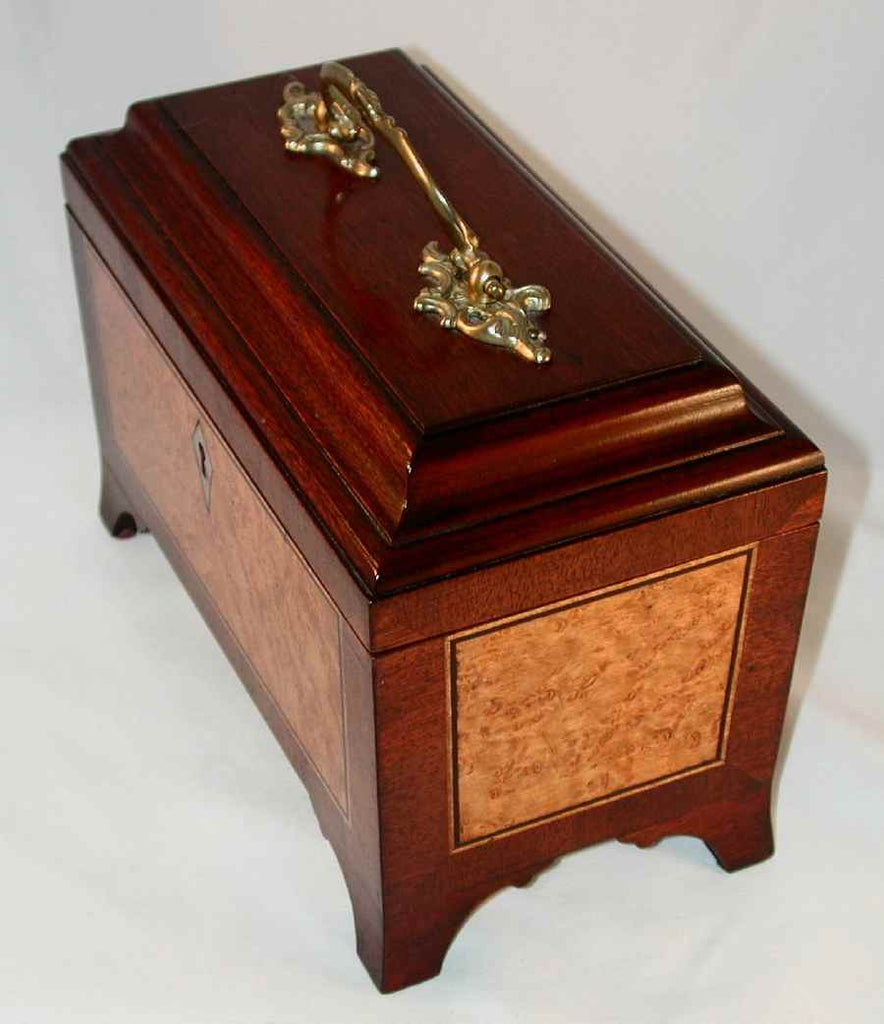 Contemporary Hardwood Dresser Box Dark Brown with Light Colored Lamina ...