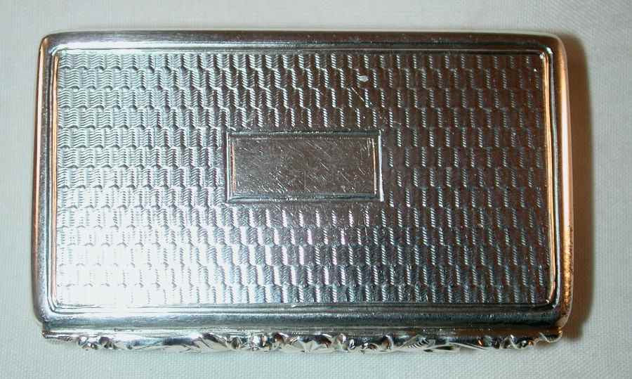 Antique Hallmarked Sterling Silver Snuffbox or Snuff Box Edward Smith ...