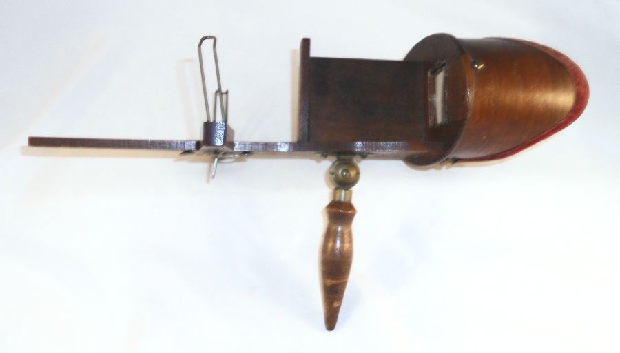 Antique Stereo Card Viewer Wood with Brass Tacks Construction Late 180 ...