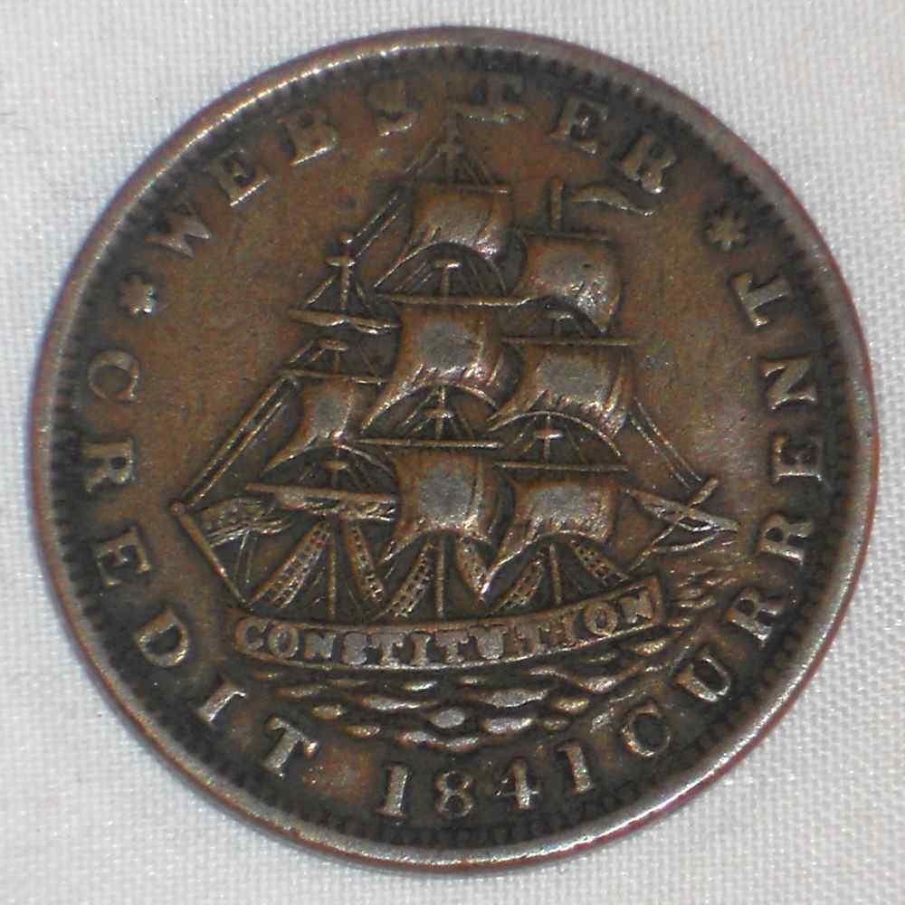 1841 Hard Times Copper Token Millions For Defense Not One Cent For Tri ...